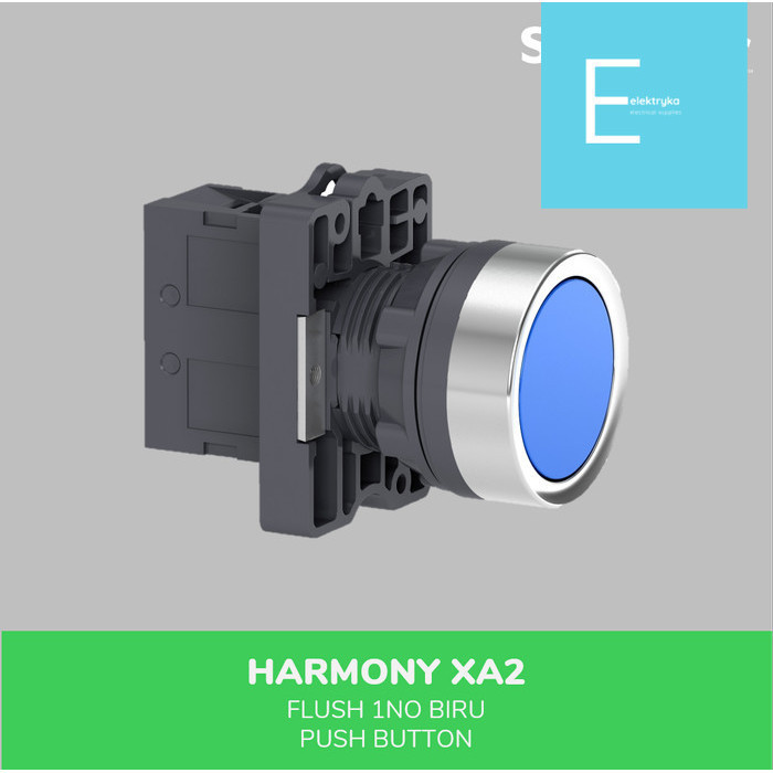 Jual Schneider Electric Push Button Flush 22mm 1NO Biru XA2EA61 ...