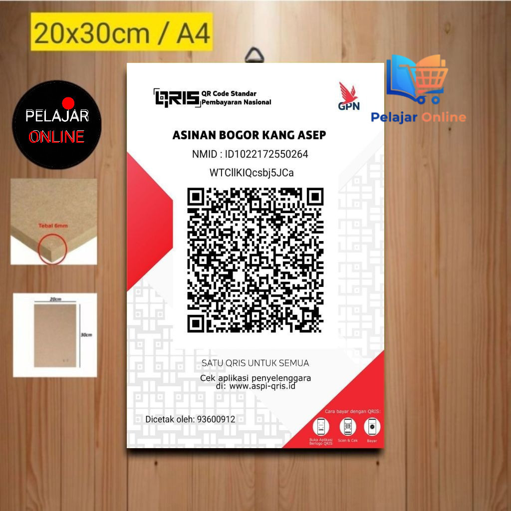 Jual Cetak Stiker Barcode Qris | Shopee Indonesia