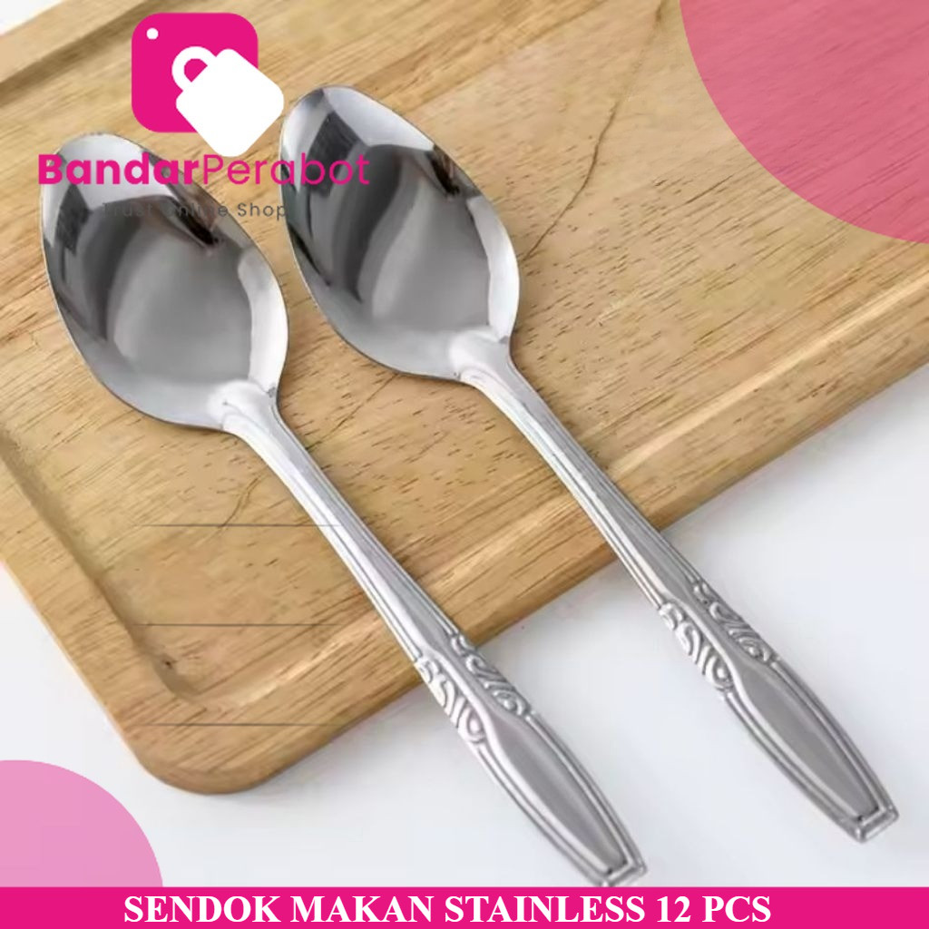Jual Sendok Makan Biasa Stainless 1 Lusin/Sendok Makan Lusinan/Sendok ...