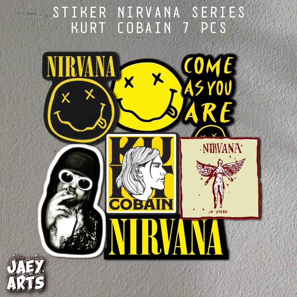 Jual STIKER NIRVANA SERIES STIKER KURT COBAIN 7 PCS | Shopee Indonesia