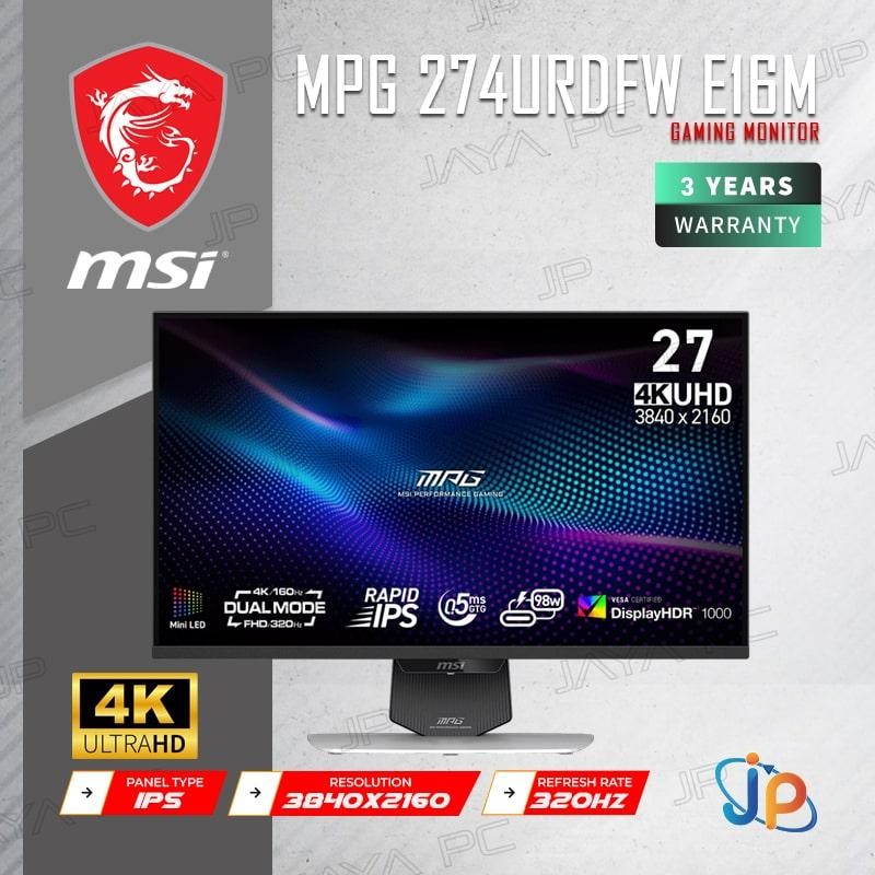 Jual Monitor MSI LED IPS MPG 274URDFW E16M Dual Mode - 4K UHD 27" Inch | Shopee Indonesia