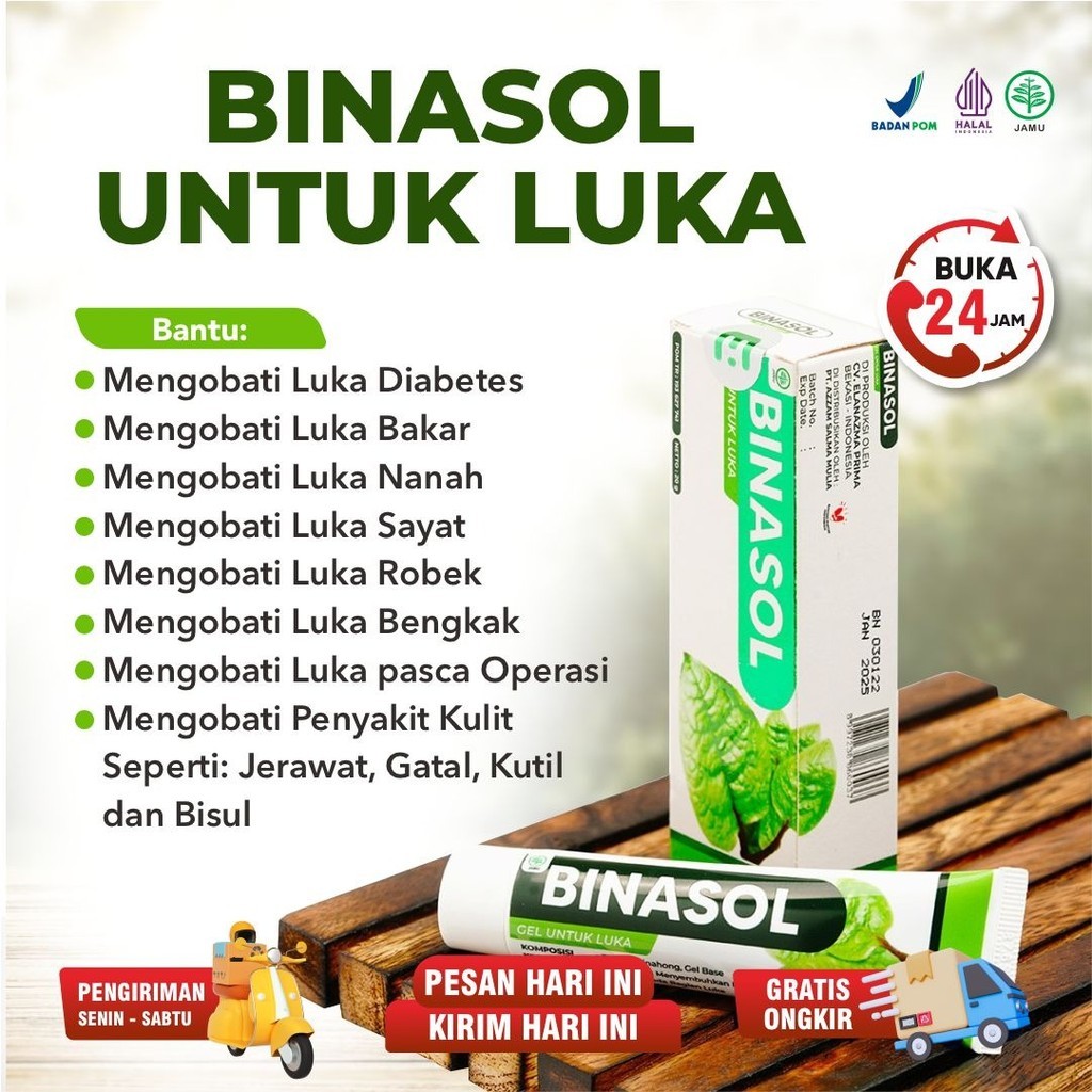 Jual Binasol Gel Obat Salep Luka Diabetes Pasca Operasi Bekas Luka ...