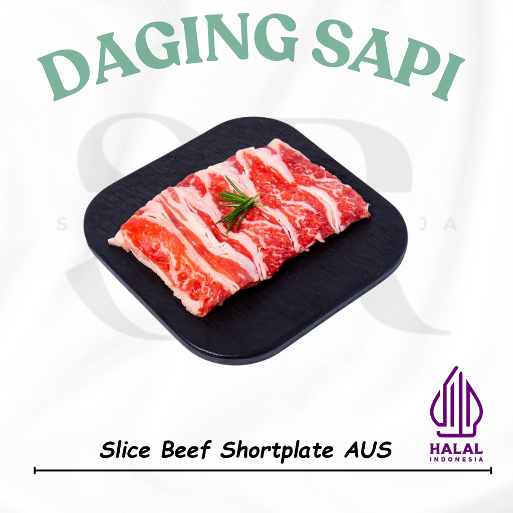 Jual Slice Beef Shortplate (AUS) / Daging Sapi Slice Tipis Halal Frozen ...