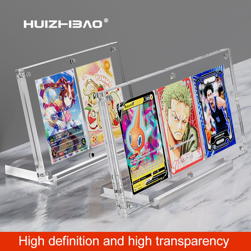 Jual High transparent acrylic magnetic card display stand with base ...