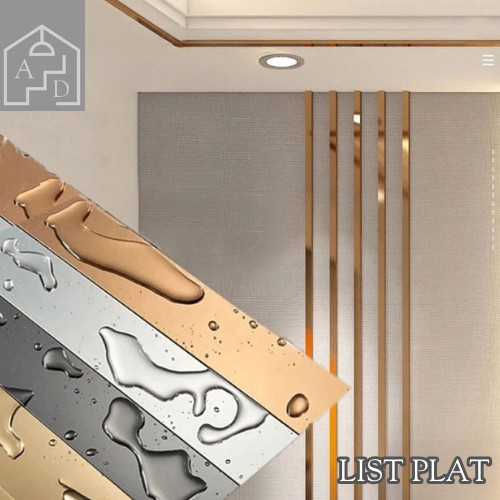 Jual ALPHA [BEST SELLER] List Plat Strip Mirror Sticker Dekorasi ...