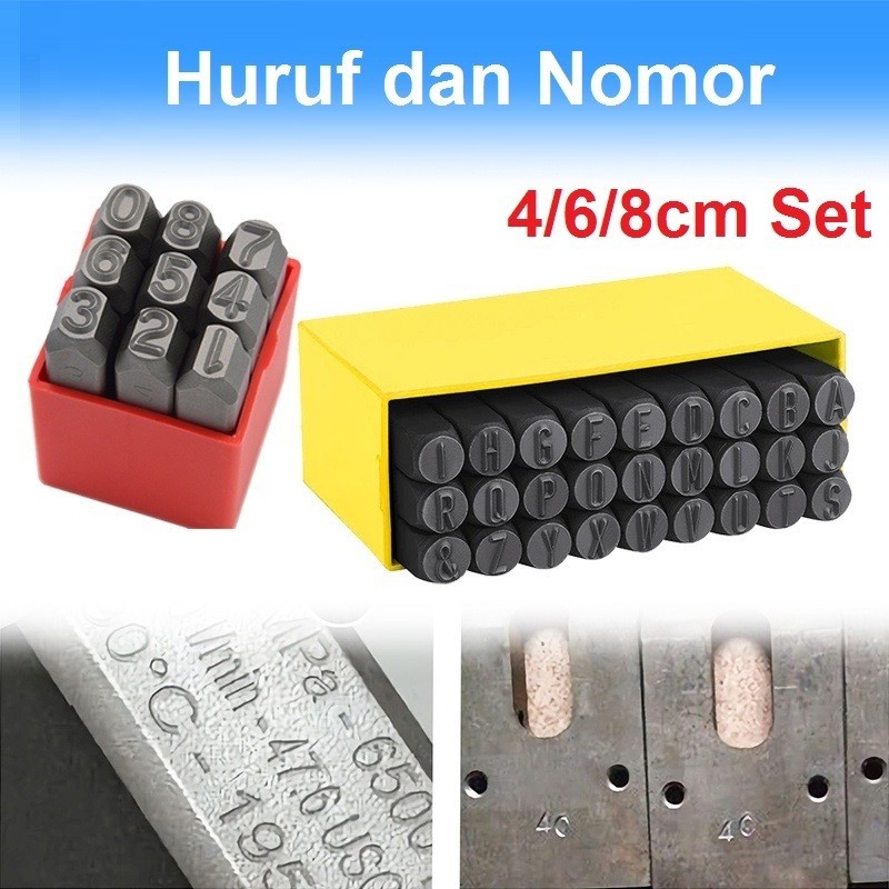 Jual Stempel Cetakan Huruf Nomor Number Letter Punch Set 36pcs Angka ...