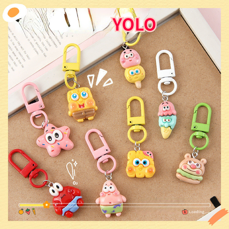 Jual YOLO GANTUNGAN KUNCI KARAKTER SPONGEBOB / KEYCHAIN RUBBER ...
