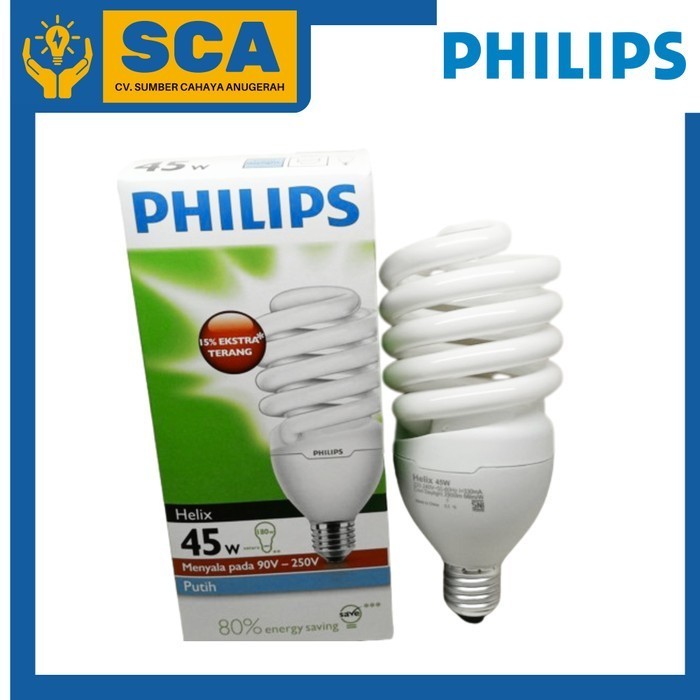Jual PHILIPS LAMPU SPIRAL 45W HELIX 45W PHILIPS HARGA GROSIR TAPI BELI ECER | Shopee Indonesia