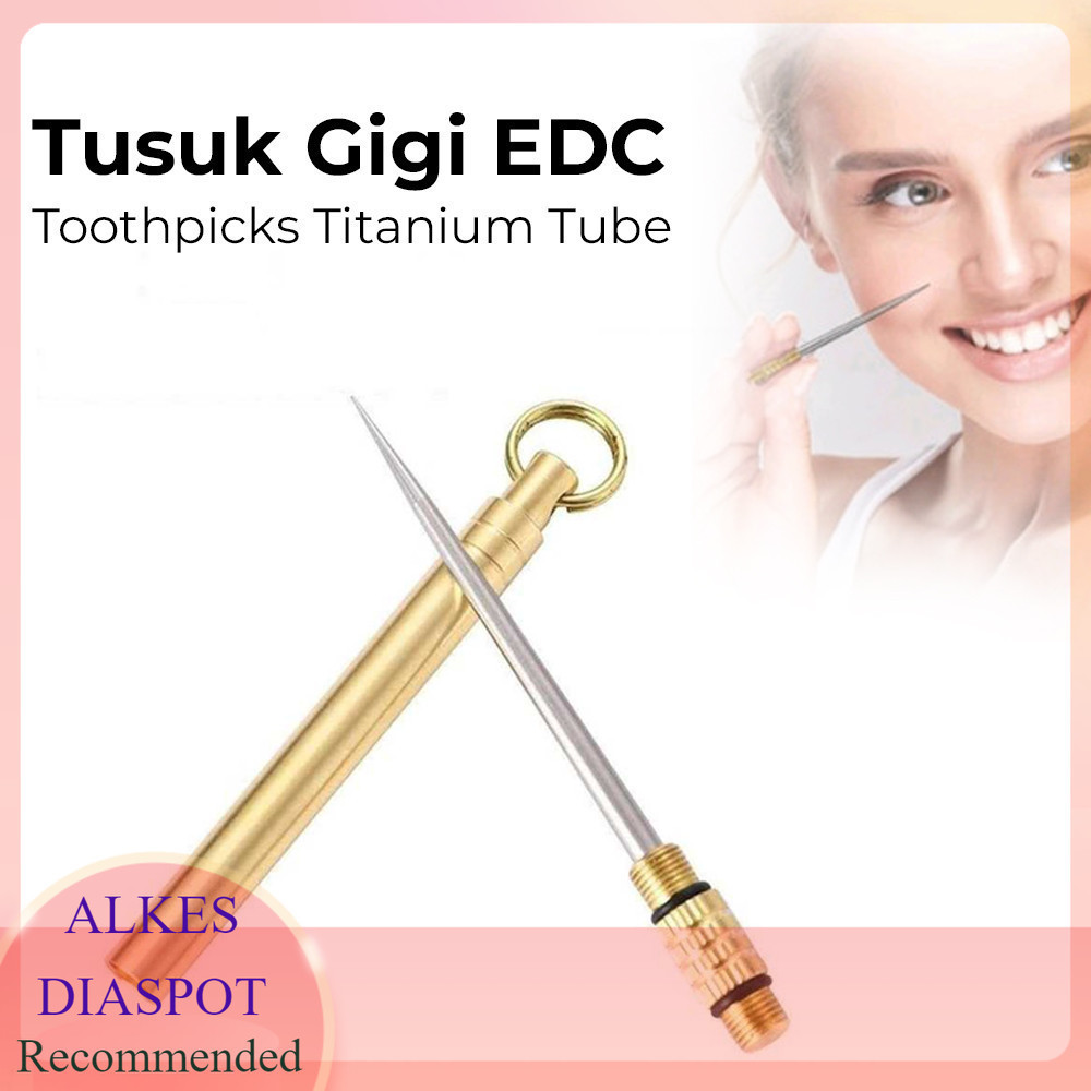 Jual [DiaSpot] LINSBAYWU Tusuk Gigi EDC Toothpicks Titanium Tube ...