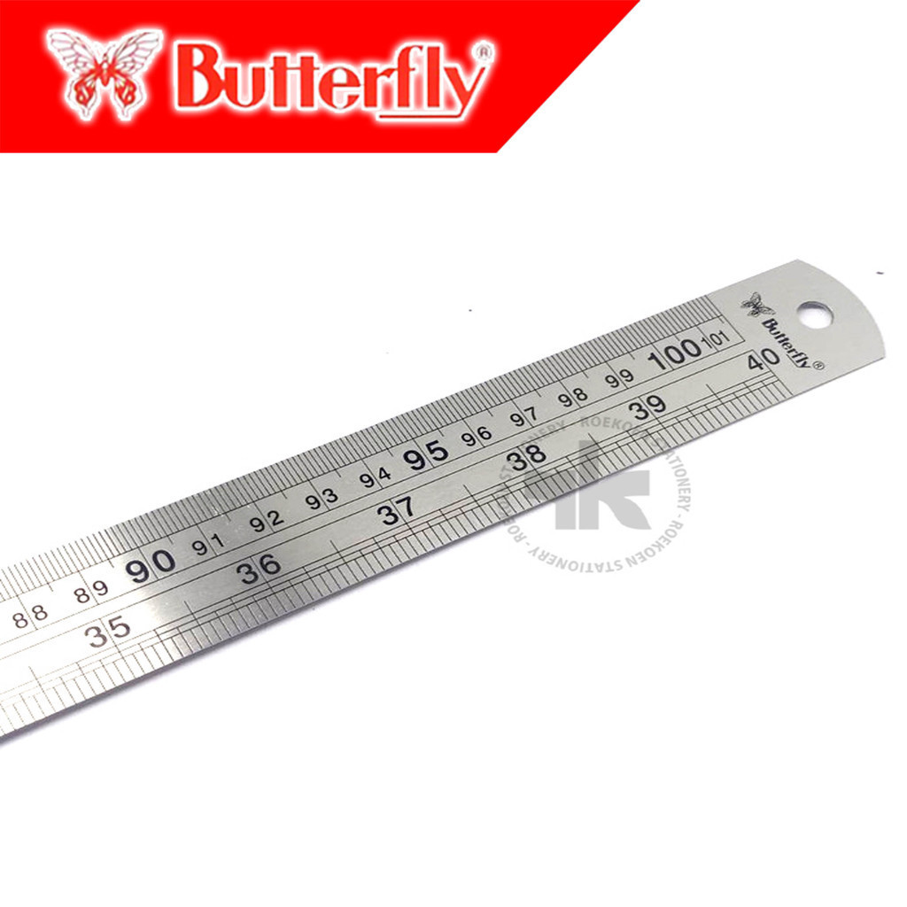 Jual Butterfly Ruler Penggaris Besi 100cm Polos BT Besi 100 | Shopee ...