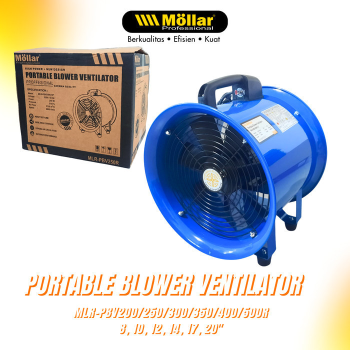 Jual Mesin Portable Blower Ventilator 8" Exhaust Fan 8 Inch MOLLAR PBV200R | Shopee Indonesia
