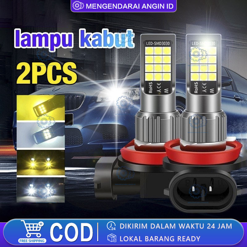 Jual 2Pcs Lampu Kabut Mobil Super Terang Lampu LED Mobil Putih /Kuning/Biru es H8/ H11 Fog lamp ...