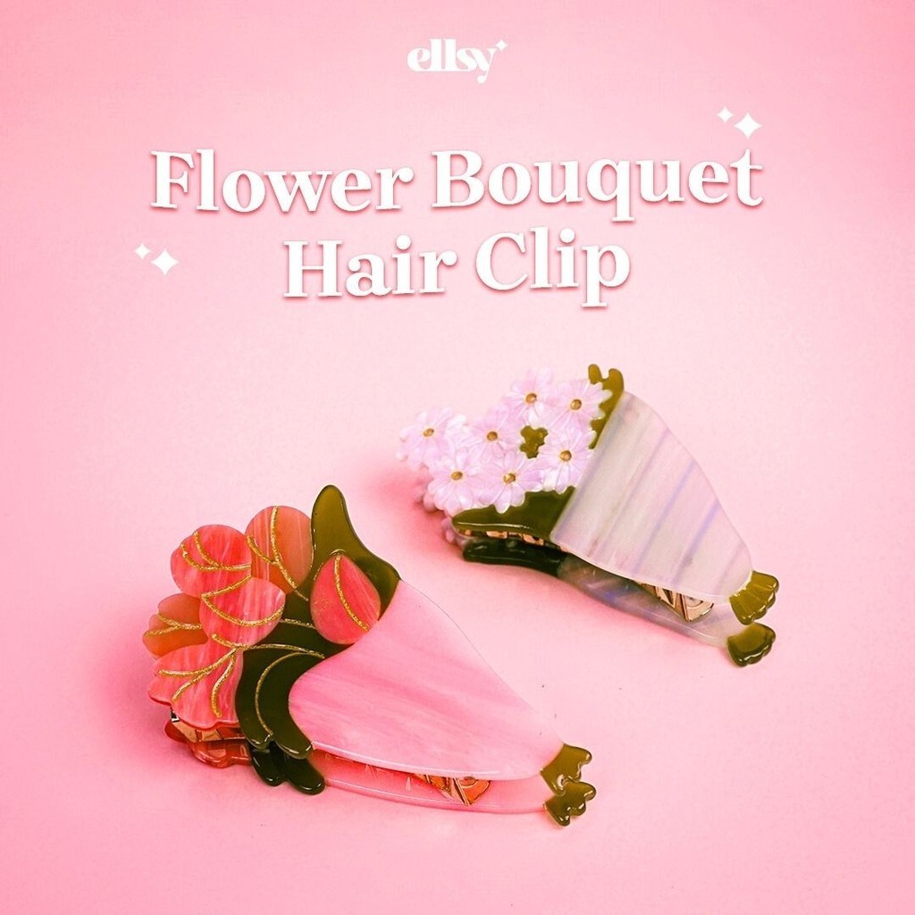 Jual Flower Bouquet Hair Clip | Jepit Rambut Wanita Buket Bunga Tulip ...