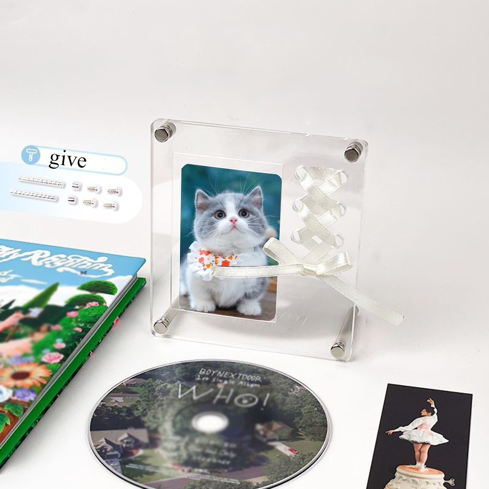 Jual Transparent Acrylic Cd Display Rack Kpop Photocard Holder With ...