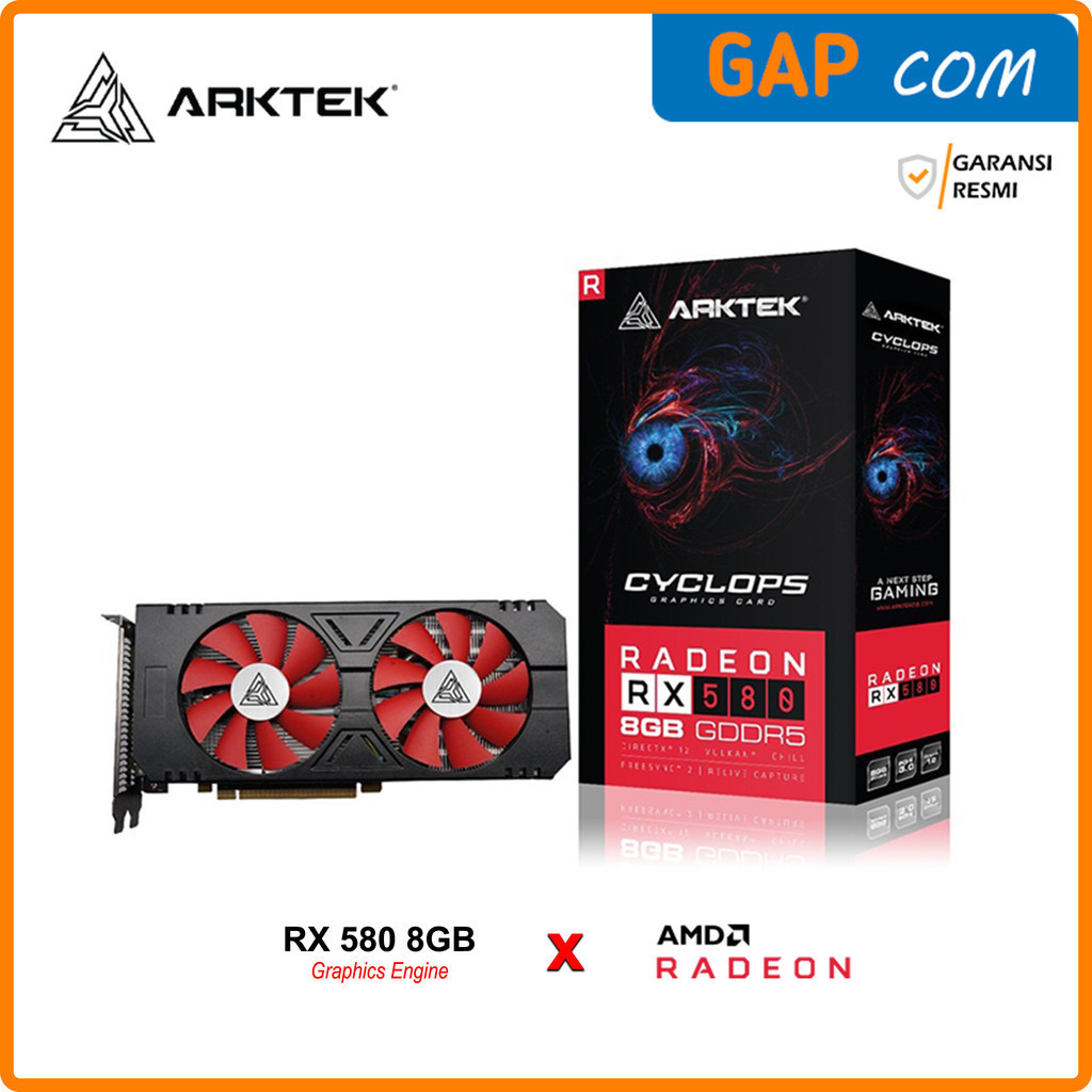 Jual VGA Arktek Cyclops AMD Radeon RX 580 8GB GDDR5 256-Bit | Shopee ...