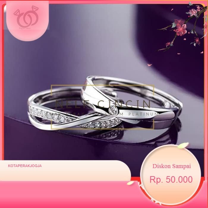 Jual Cincin Kawin Couple Nikah Tunangan Perak 925 Sterling Silver B95 perak couple - By Cincin ...
