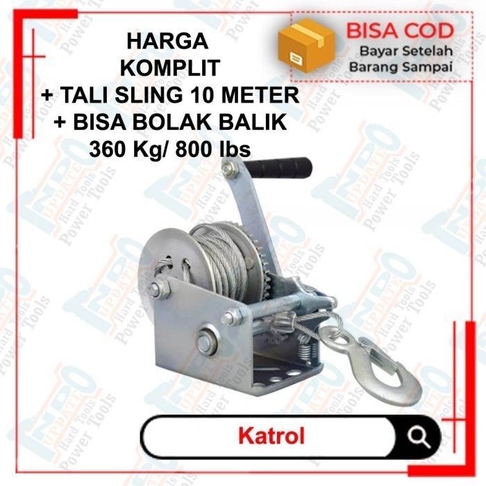 Jual Hand Winch Boat Winch Katrol Manual 600lbs Kerekan 250kg - katrol ...
