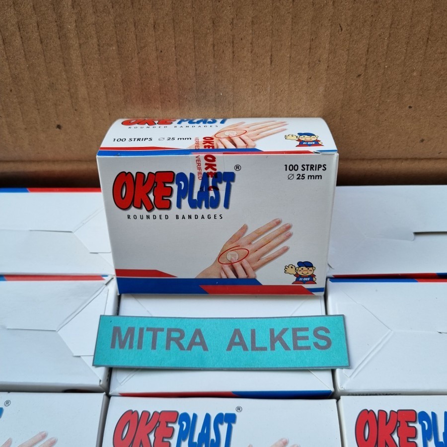 Jual Plester Bulat OKEPLAST. Round Plaster. Rounded Bandages OKE PLAST. | Shopee Indonesia