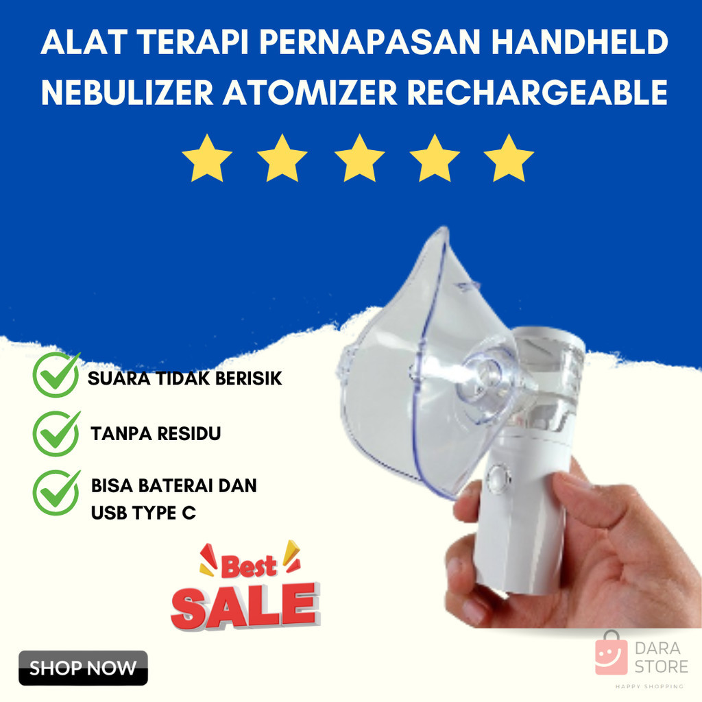 Jual Alat Terapi Pernapasan Asma Sesak Nafas Nebulizer Inhaler Portable ...