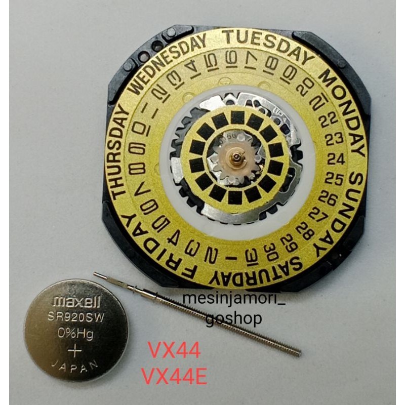 Jual mesin jam VX44 VX44E hari tanggal original | Shopee Indonesia