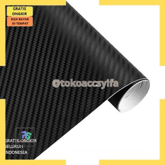 Jual Stiker Vinyl Carbon Fiber Mobil Car Wrap 3D Multifungsi 126 x 30 ...