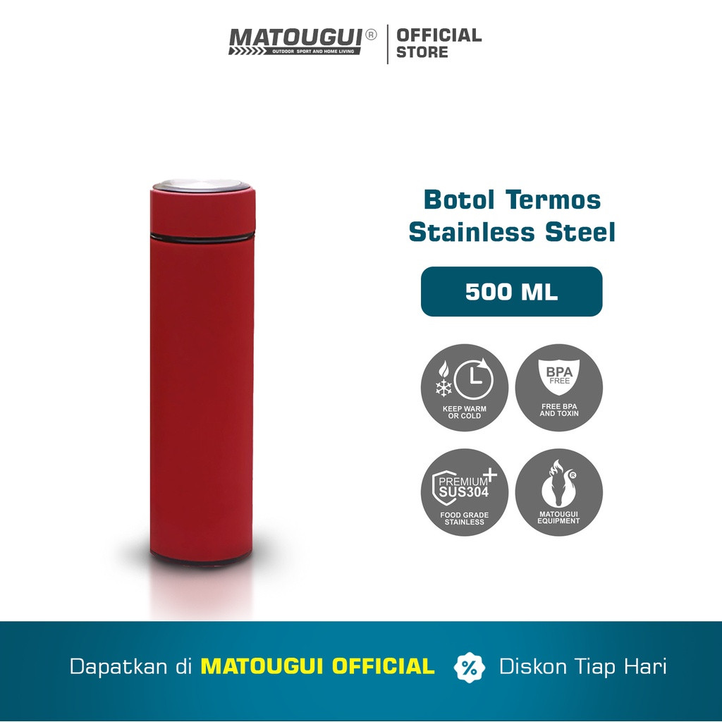 Jual MATOUGUI-Botol Minum Termos Stainless Steel Tahan Suhu Tinggi ...