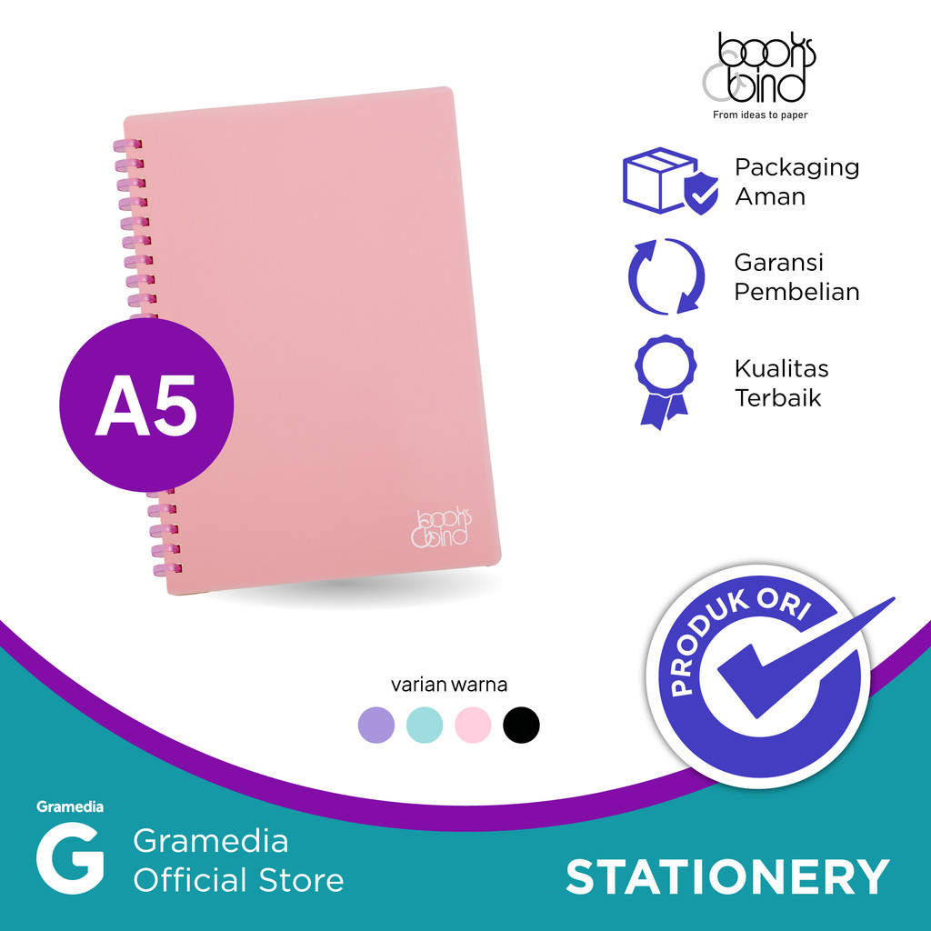 Jual Books&Bind Soft Spiral Notebook Pp A5 Pink | Shopee Indonesia