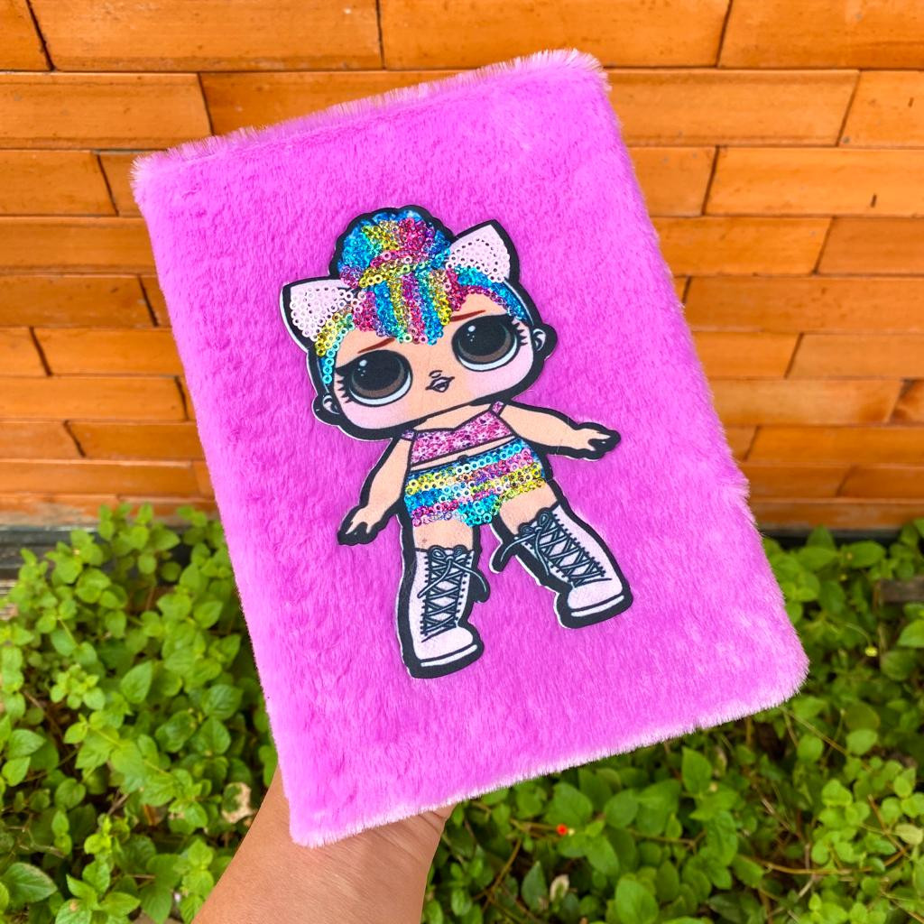 Jual Notebook Bulu Diary LOL Bulu Fur Squishy Buku Tulis Catatan A5 ...