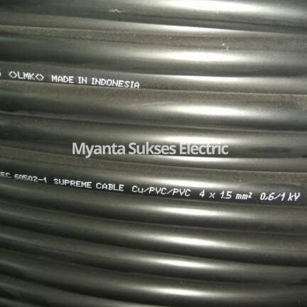Jual Kabel Listrik Tunggal NYY 4x1,5mm SUPREME Potongan / Meteran / Eceran | Shopee Indonesia