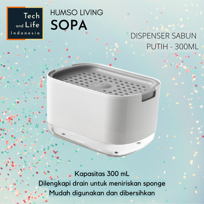 Jual Dispenser Tempat Sabun Sponge Cuci Piring Dapur HUMSO SOPA Kitchen ...