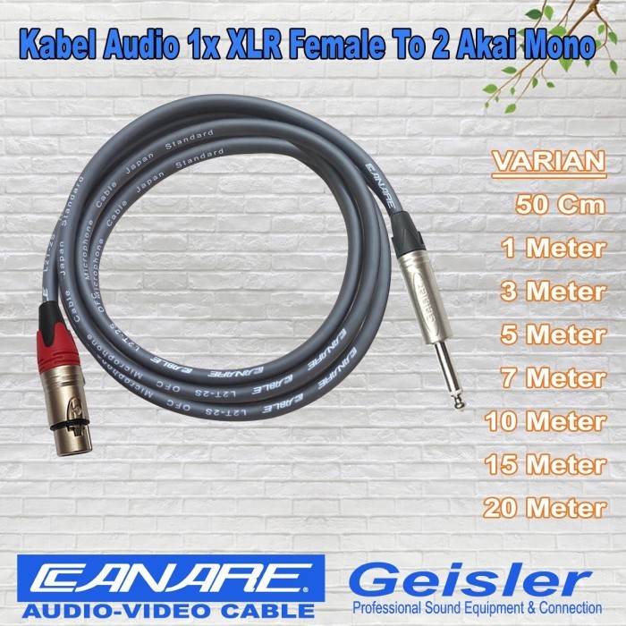 Jual Kabel Audio/Kabel power 1x XLR Female To 1x Akai Mono Geisler ...