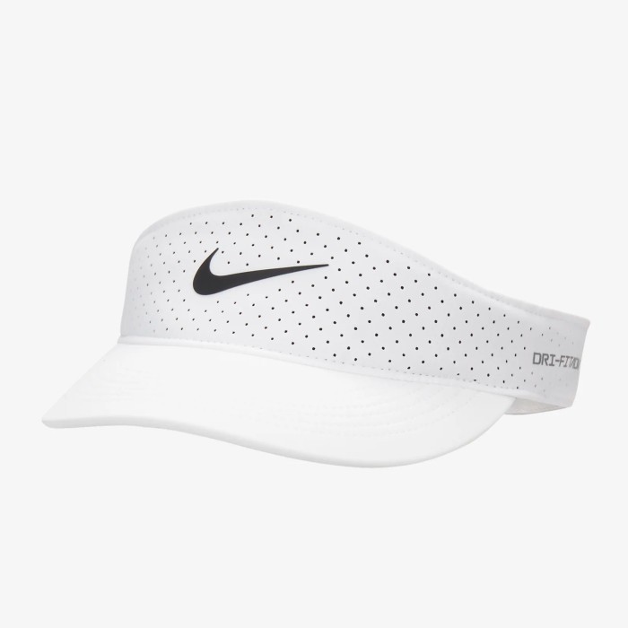 Jual (100% ORIGINAL) NIKE Dri-FIT ADV Ace Tennis Visor White/Anthracite ...