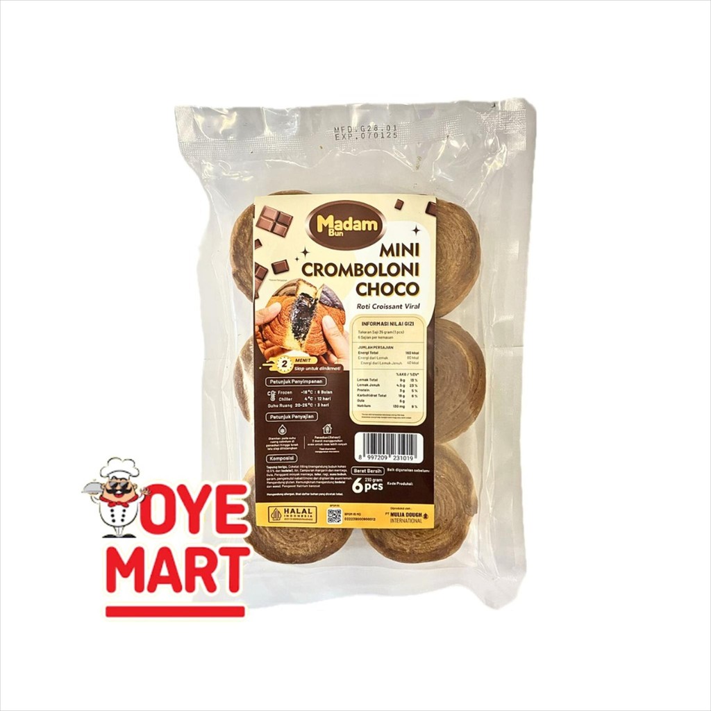 Jual MADAM BUN MINI CROMBOLONI CHOCO 210GR ISI 6/KUE PASTRY | Shopee ...