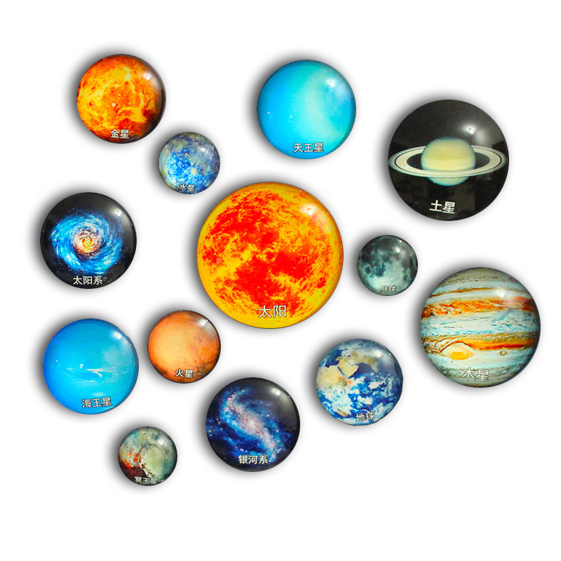 Jual Solar System Eight Planets Stereoscopic crystal glass Magnetic ...