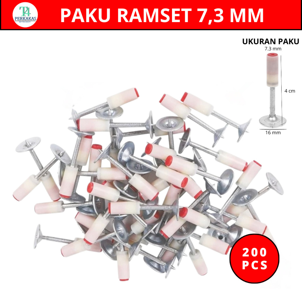 Jual HT57UJ Paku Beton Mini Ramset 7.3MM 200 Pcs paku mini nail ...