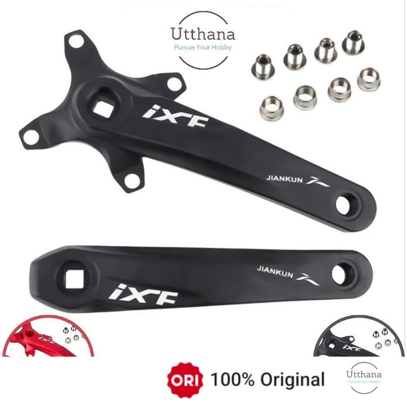 Jual IXF Crankset Single Crank Arm 170mm Square Kotak BCD 104 Merah ...