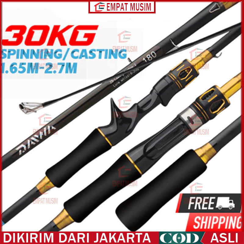 Jual DAIWA Carbon Spinning Rod Casting Rod Ultralight Fishing Rod Combo SET Joran Pancing ...