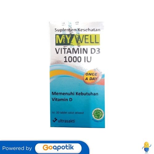 Jual Mywell Vitamin D3 1000 Iu Botol 20 Tablet | Shopee Indonesia