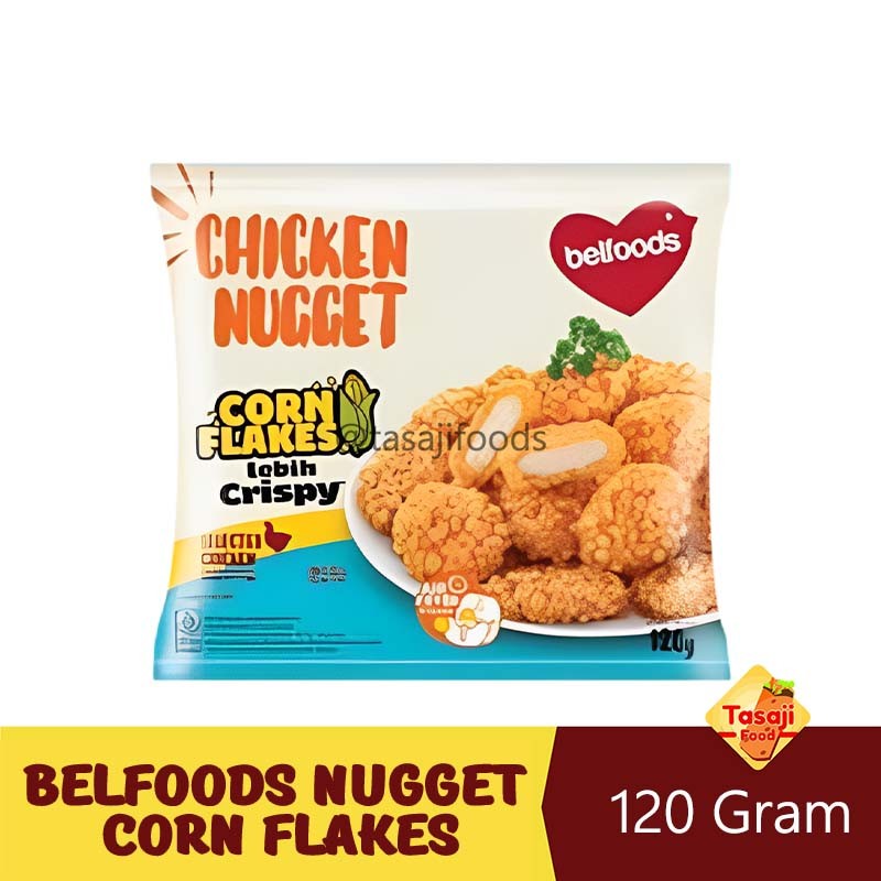 Jual Belfoods Chicken Nugget Corn Flakes Lebih Crispy 120 Gram | Shopee ...