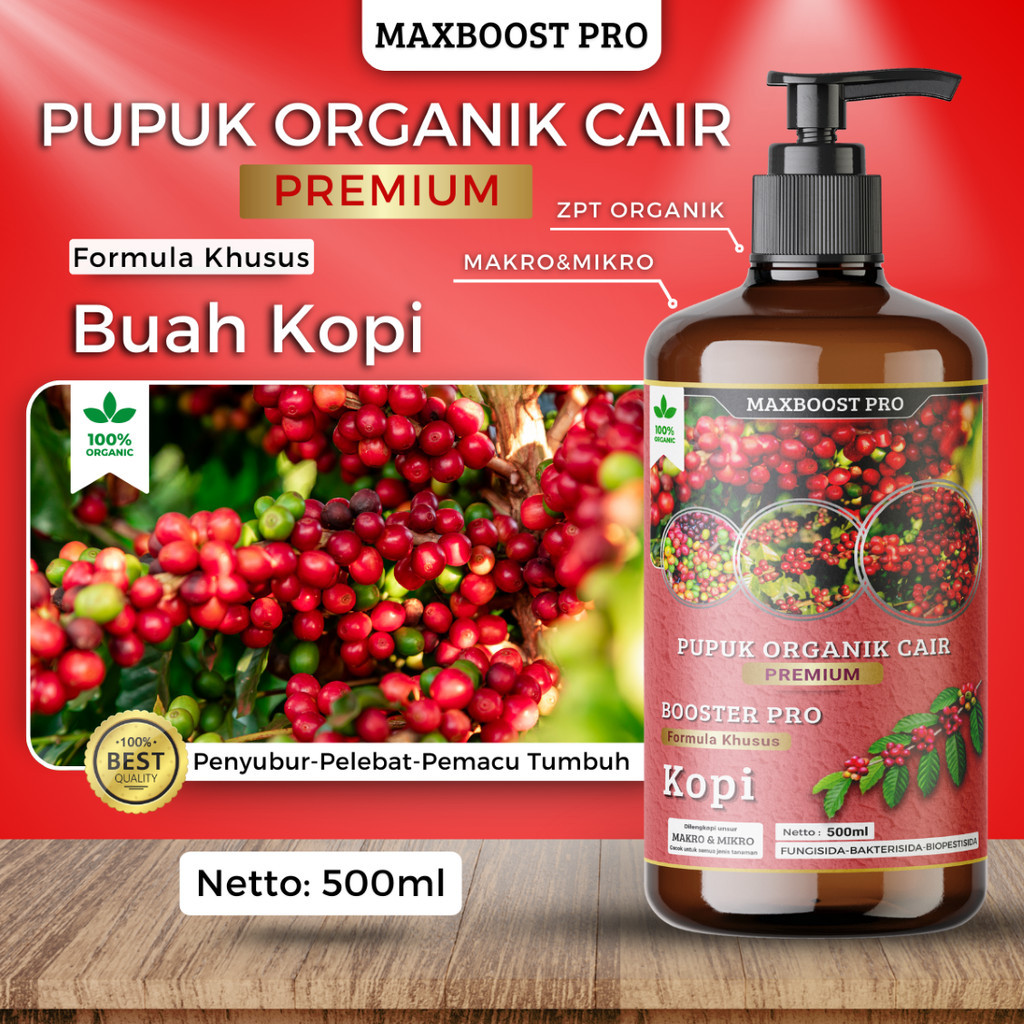 Jual MaxBoost Pro - Pupuk Organik Cair Khusus Kopi | Hasil Buah Lebat ...