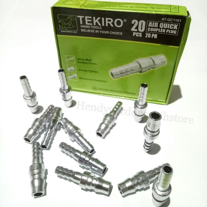 Jual TEKIRO Quick Coupler Plug 20 PH / Nepel sambungan Selang angin ...