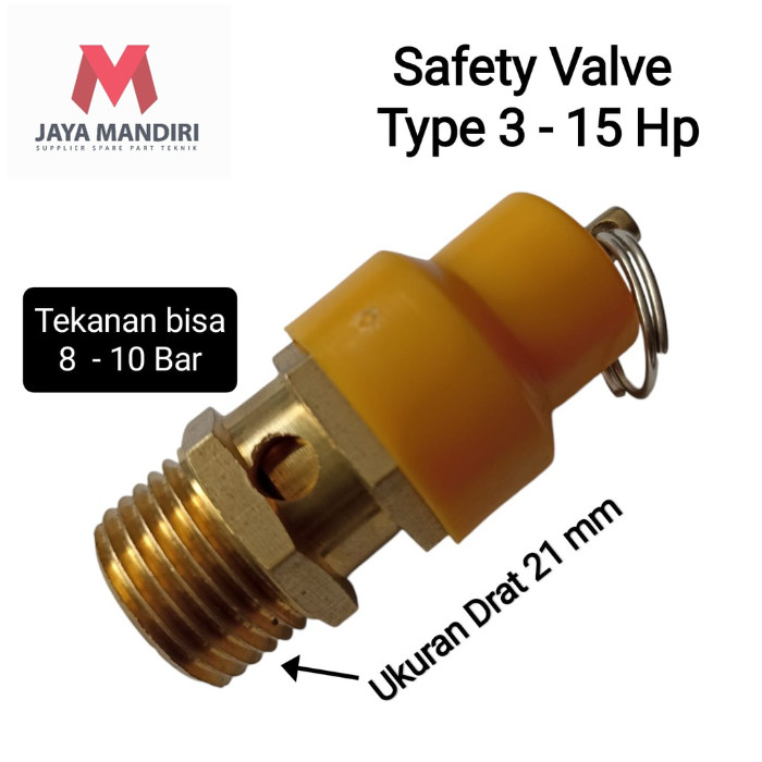 Jual Safety Valve Kompresor Drat 1/2 Inch atau 21 mm Otomatis Valve ...