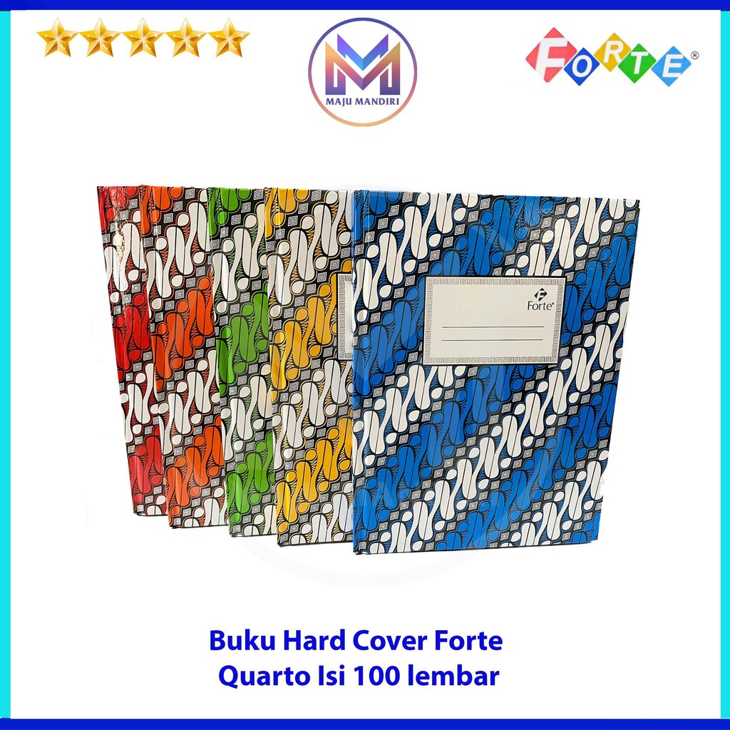 Jual Buku Hard Cover Forte Quarto Isi 100 lembar / Buku Catatan A5 ...