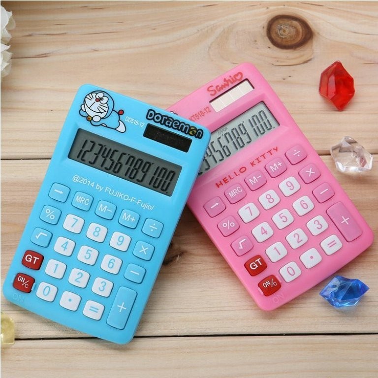 Jual (3F) KALKULATOR WARNA kalkulator fancy mini karakter motif kartun ...
