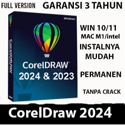 Jual CorelDraw 2024 Win & Mac GARANSI PERMANEN ANTI BLOKIR Bisa dipakai Online Corel Graphics ...