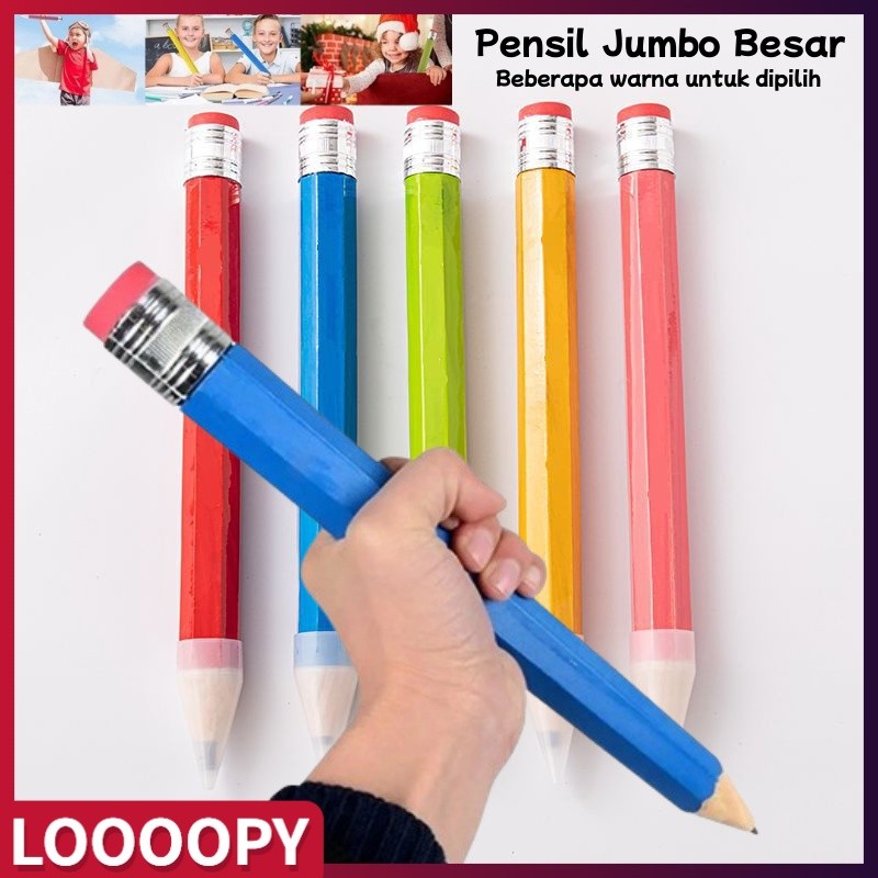 Jual LOOOOPY 33 CM Pensil Jumbo Besar Mainan Pencil Pensil Jumbo Hiasan ...