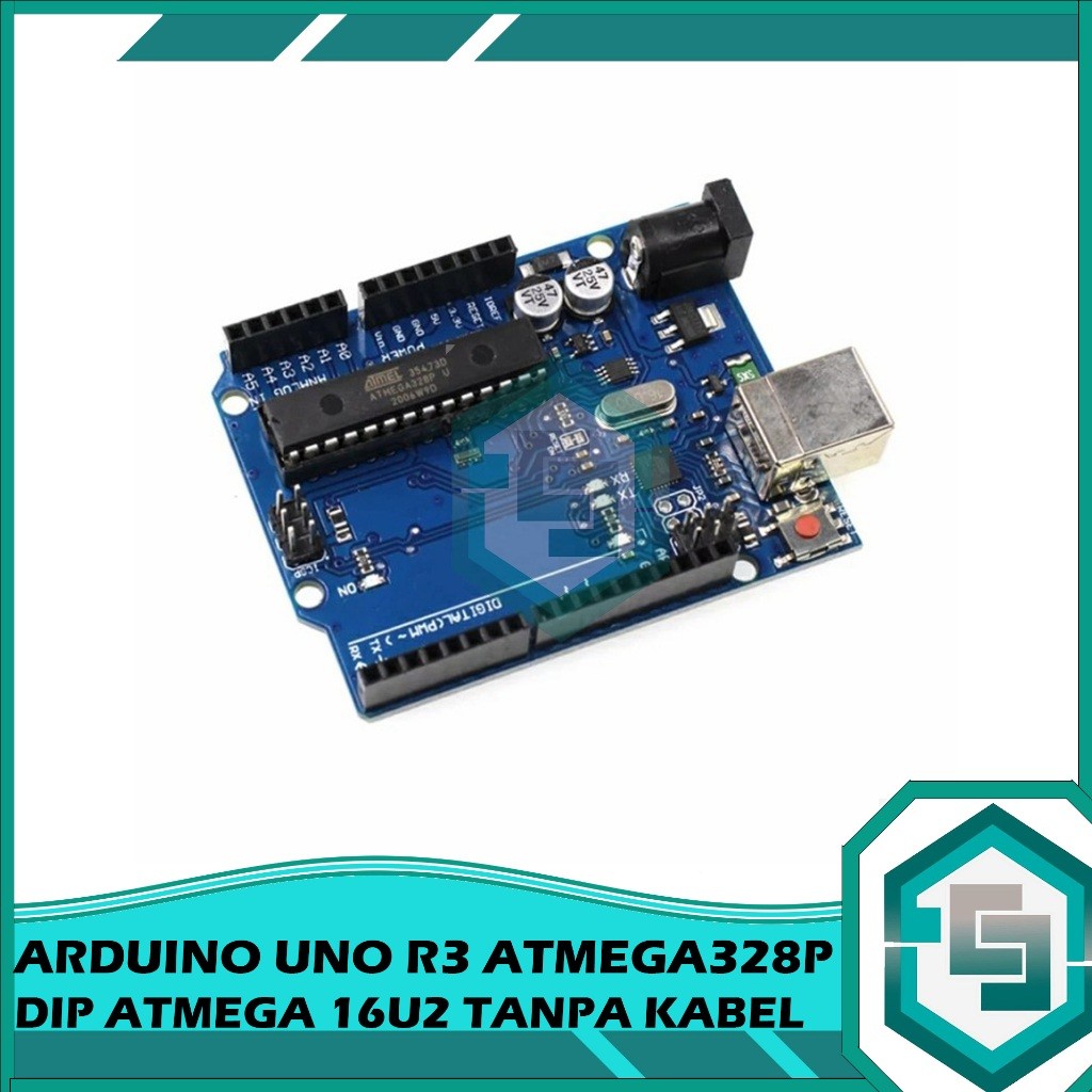Jual Arduino UNO R3 ATmega328P DIP + ATmega16U2 – Board Kompatibel Tanpa Kabel USB | Shopee ...