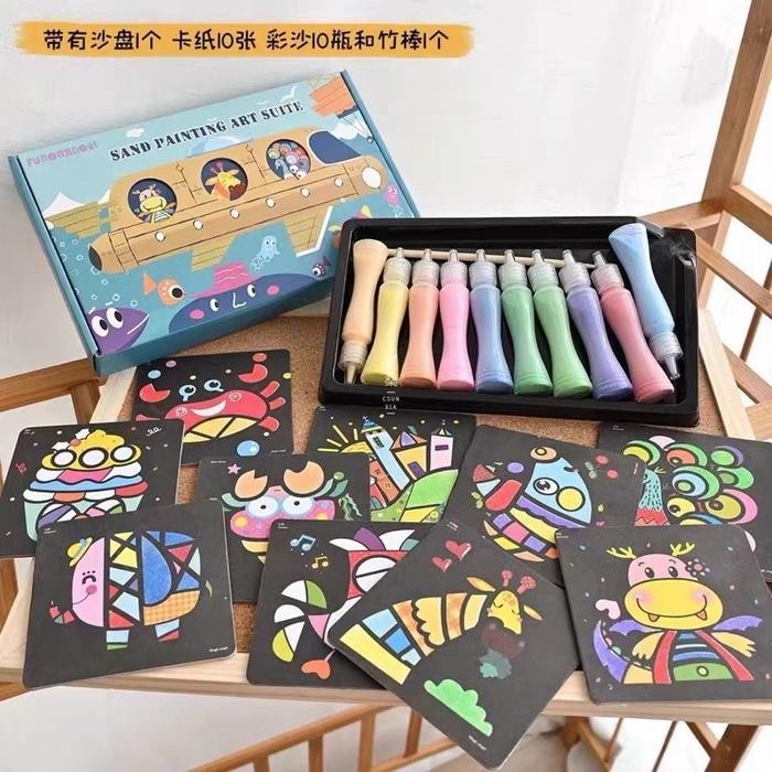 Jual Mainan Edukasi Anak Sand Painting Art / Mainan Pasir DIY - 1 box ...