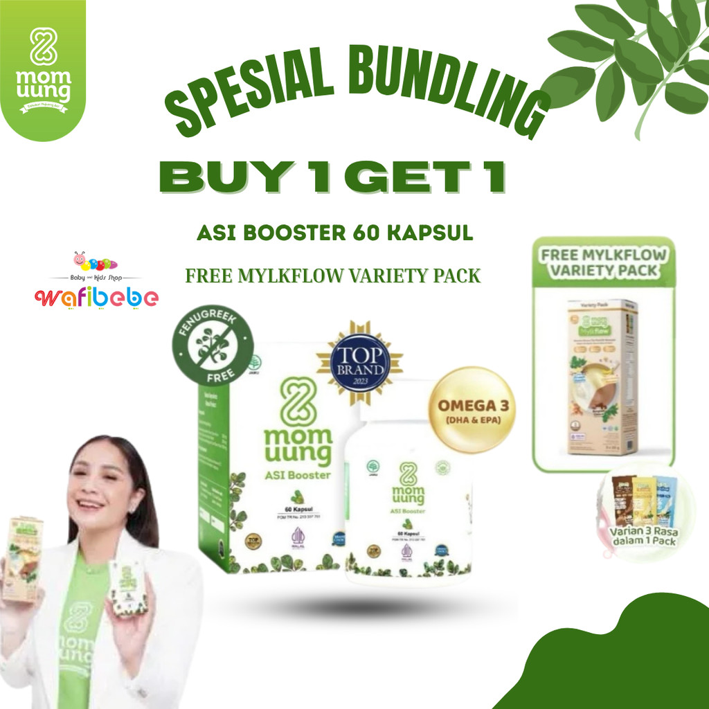 Jual Mom Uung BUY 1 GET 1 ASI Booster 60 Kapsul FREE Susu Mylkflow ...