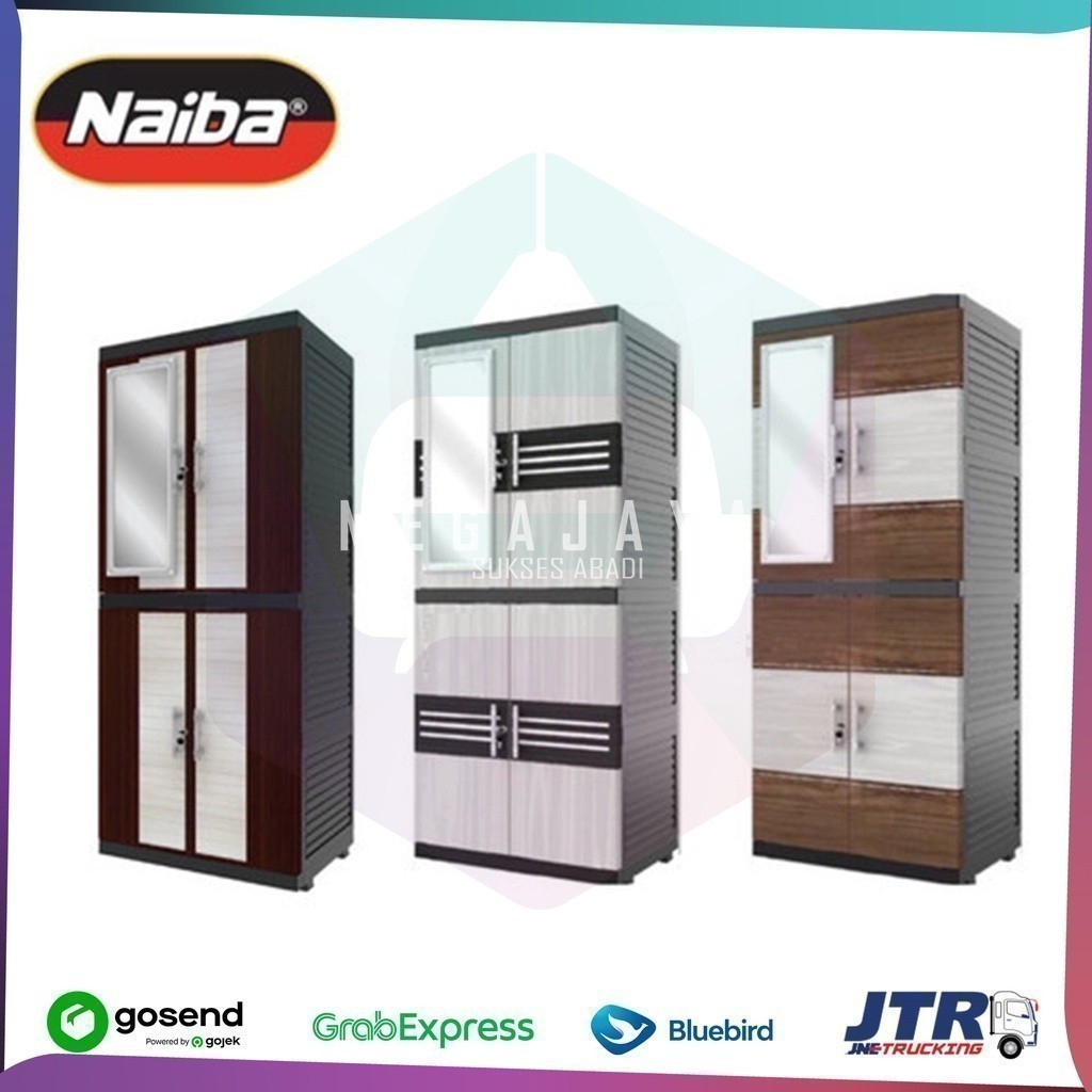 Jual NAIBA FIT 9524 - Lemari Plastik Naiba 9504 FIT Jumbo Kaca MIROR ...